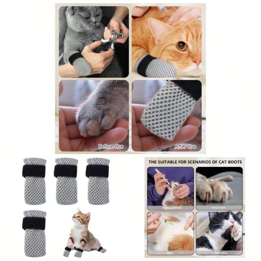 4 Pcs Mittens To Prevent Scratching Pets With Paw Inner Diameter Up To ...