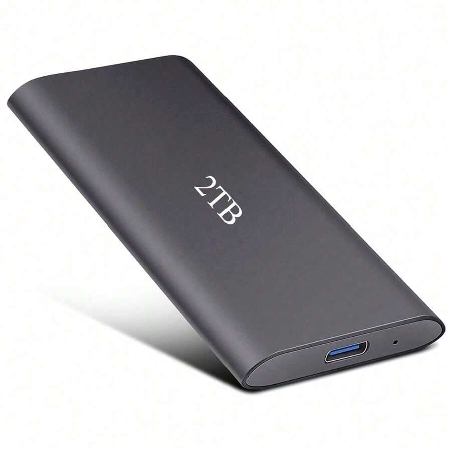 2TB Portable External SSD, External Hard Drive 2tb Solid State Drive ...