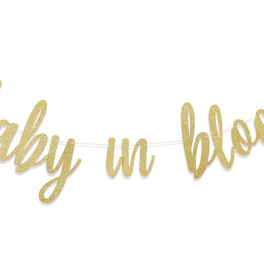 Baby In Bloom Banner - Baby In Bloom Shower Decorations, Floral Theme ...