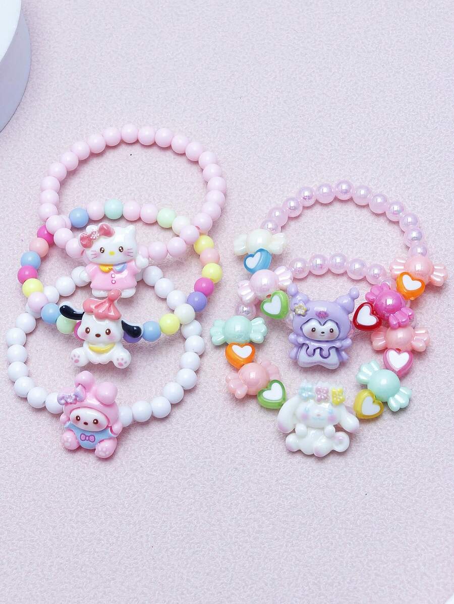 5pcs Sanrio Girls' Hello Kitty, Kuromi, Pompompurin, My Melody Heart ...