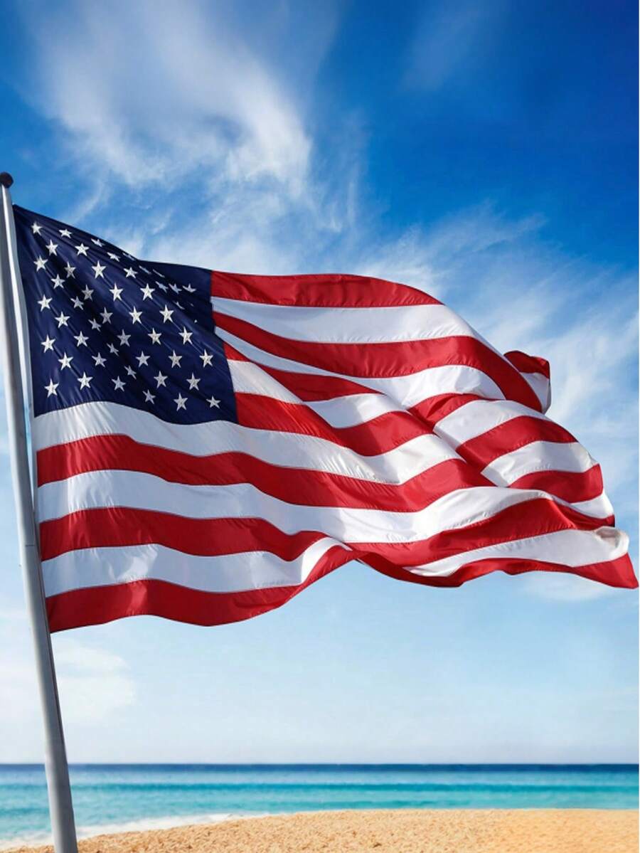 1pc American Flag 3x5Ft Double Side Printed Hanging Banner Flags With ...