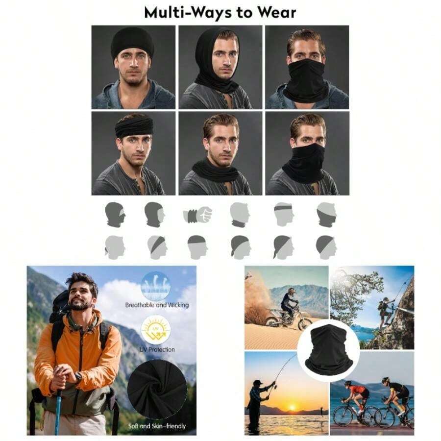 Neck Gaiter Face Cover Breathable Unisex Balaclava Cool Lightweight ...