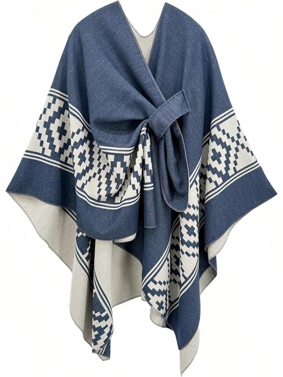 Women Shawl Front Poncho Ruana Cape, Ponchos Women | SHEIN ITALIA