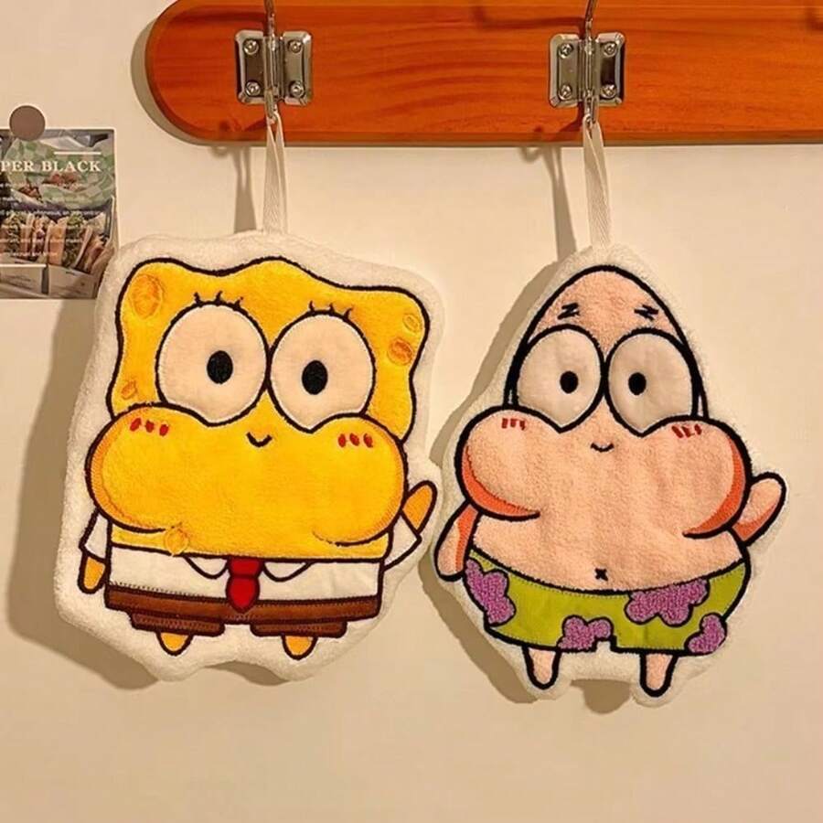 SPONGEBOB 2 Peças Toalhas de Mão do Bob Esponja, Toalhas de Cozinha ...