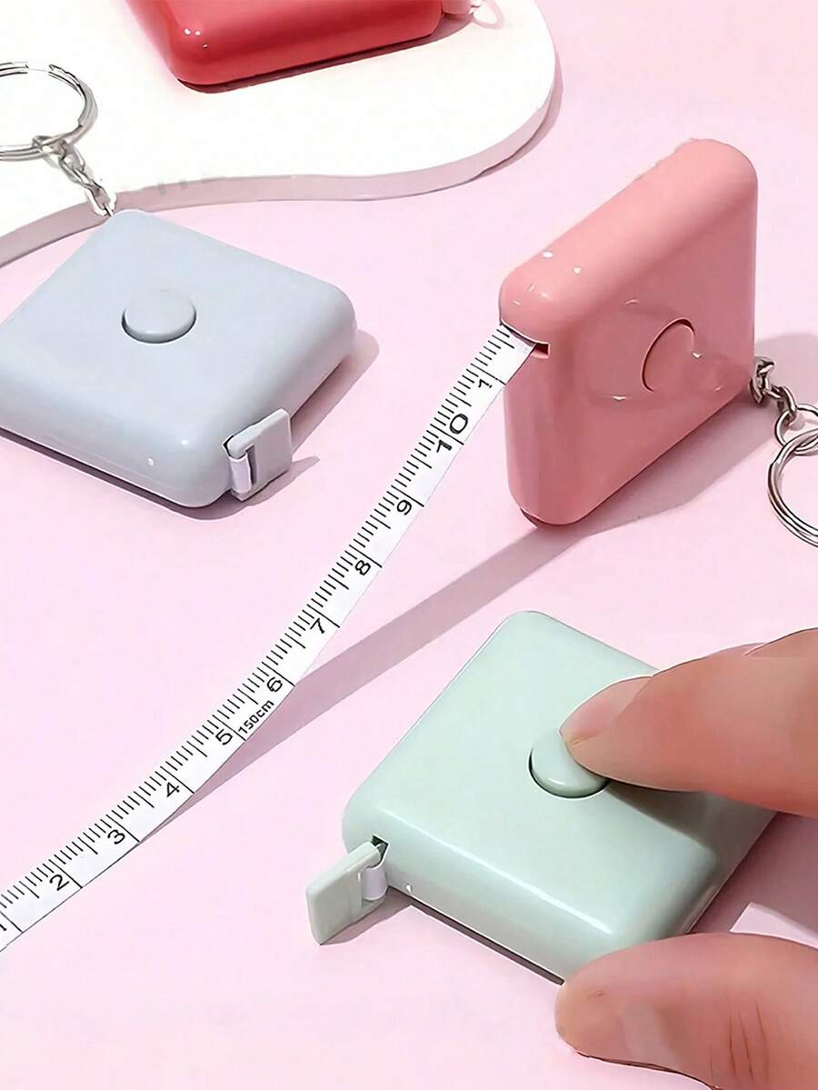 1.5m/4.9ft Retractable Square Plastic Ruler, Nordic Style Soft Tape ...