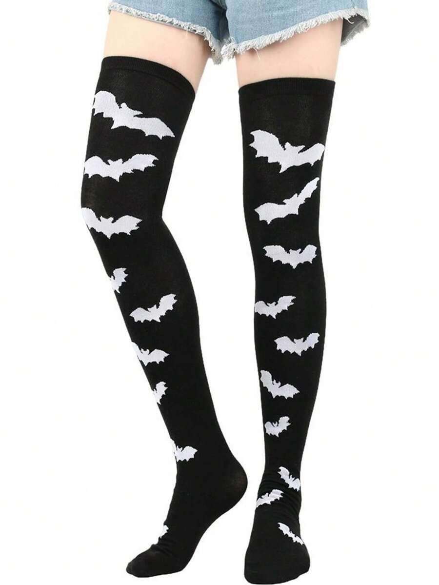 12-16 Years Children Girls Adolescent Halloween Cosplay Party Socks Bat ...