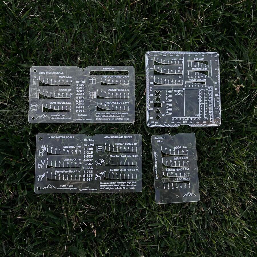 Hunt-R Rangefinder Card – Pocket Analog Range Finder For Hunting, Deer ...