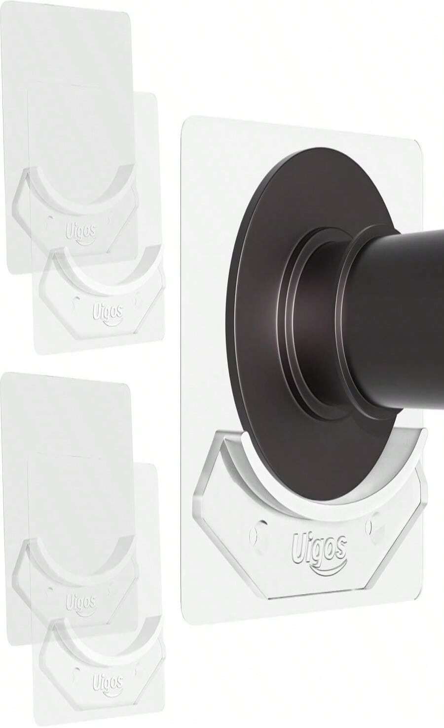 Uigos Shower Curtain Rod Holder - Easy Installation - No Drilling ...