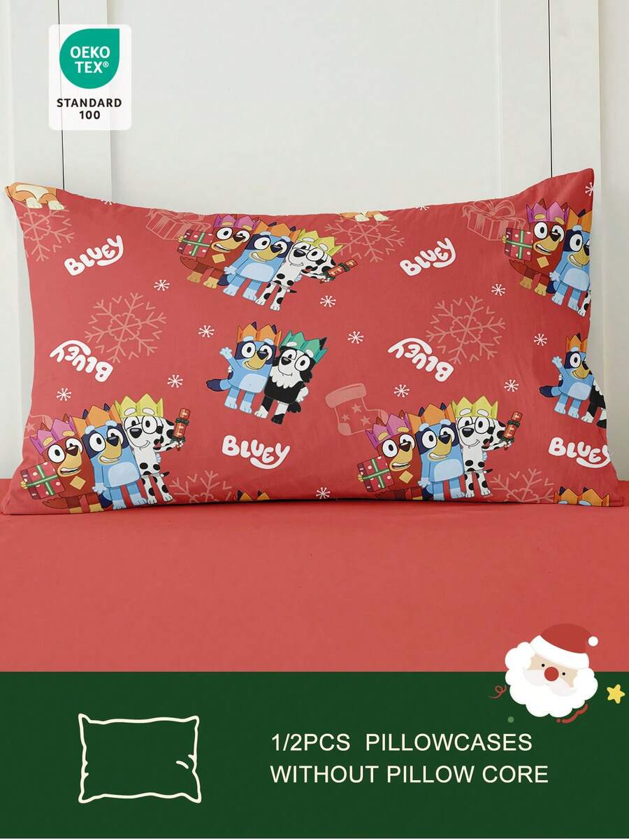 Bluey Bluey 1/2pcs Cartoon Christmas Breathable Pillowcase, Soft And ...