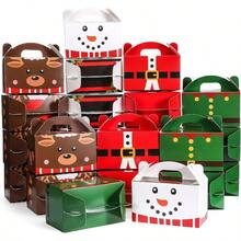 Treat Boxes, 24 Pieces Plaid Santa Snowman Elk Gingerbread Xmas ...