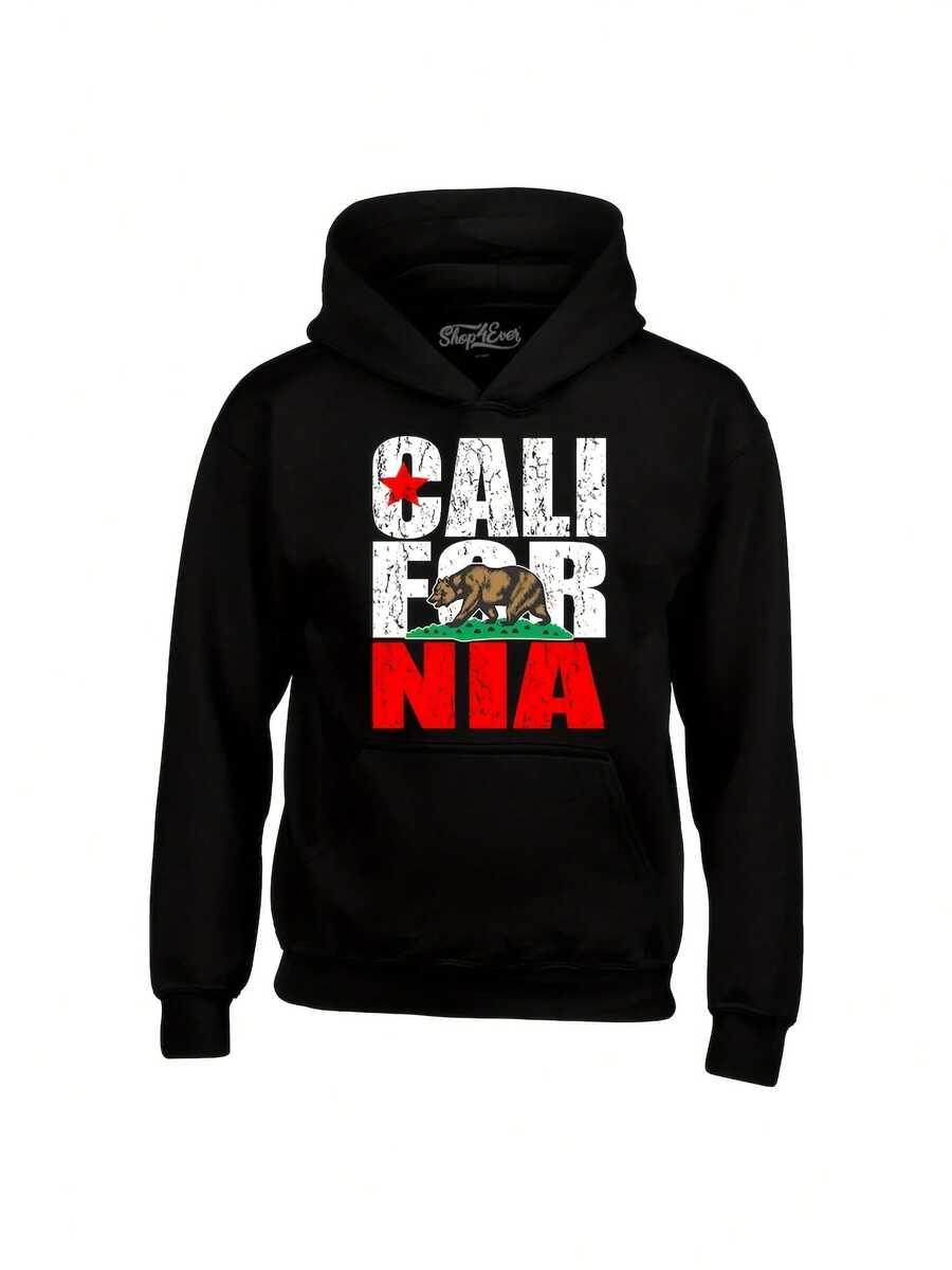 California State Flag Bear Hoodie Sweatshirts | SHEIN USA