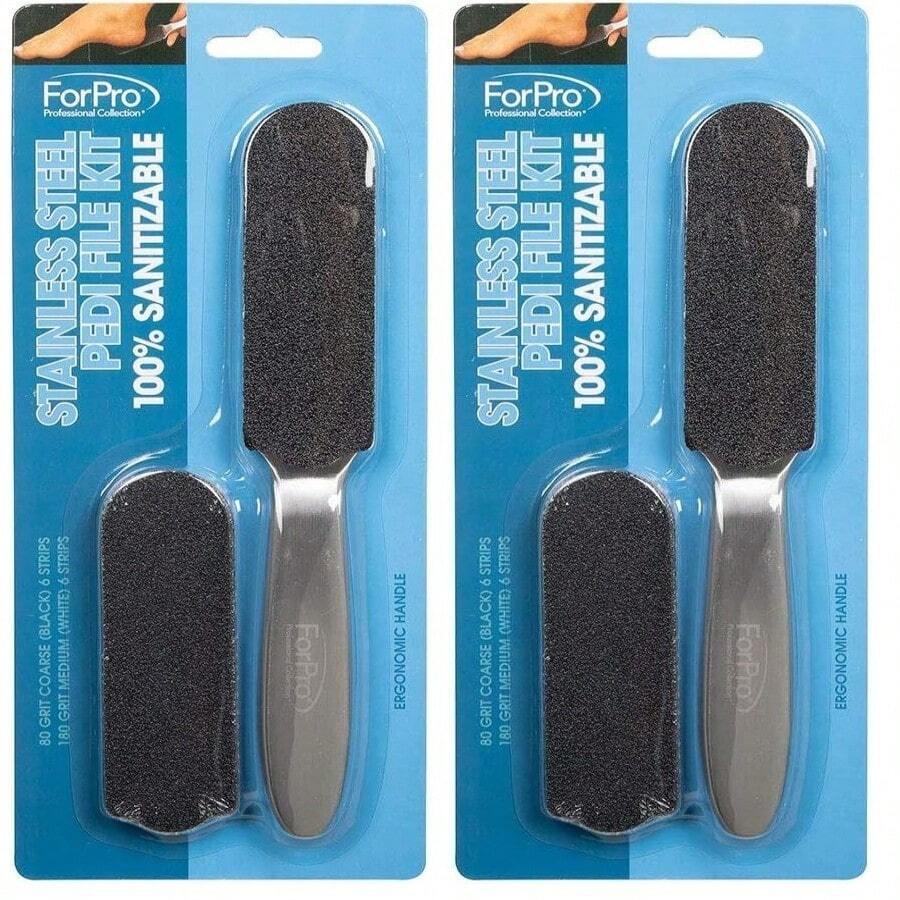 ForPro Professional Collection Stainless Steel Pedi File Kit - 100% ...