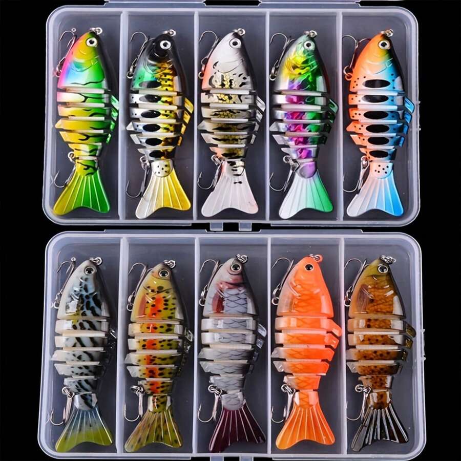 5pcs/Box Premium Multi-Section Sinking Swimbait Crankbaits Fishing ...