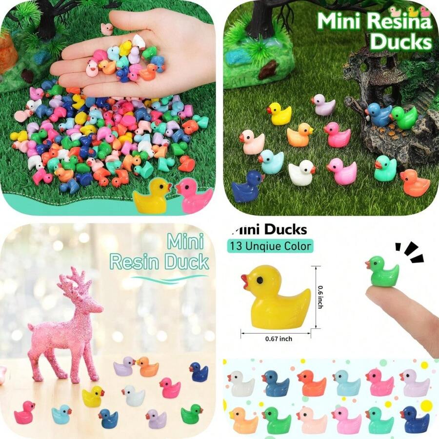 Office Decor And Accessories Rachan130 Pcs Mini Ducks Bulk Resin Duck ...