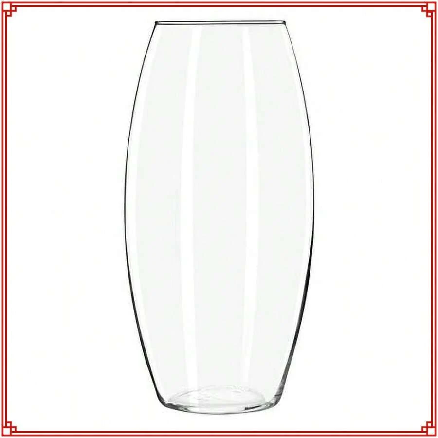 10-Inch Clear Glass Vase With A Transparent Surface Let Your Flower ...
