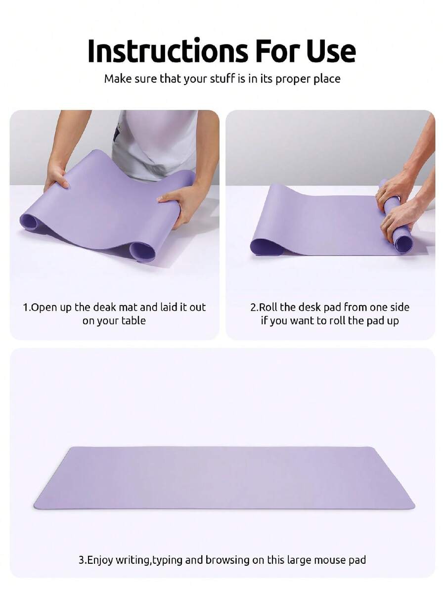 Leather Desk Protector, Office Mat, Large Mouse Mat, Non-Slip PU ...