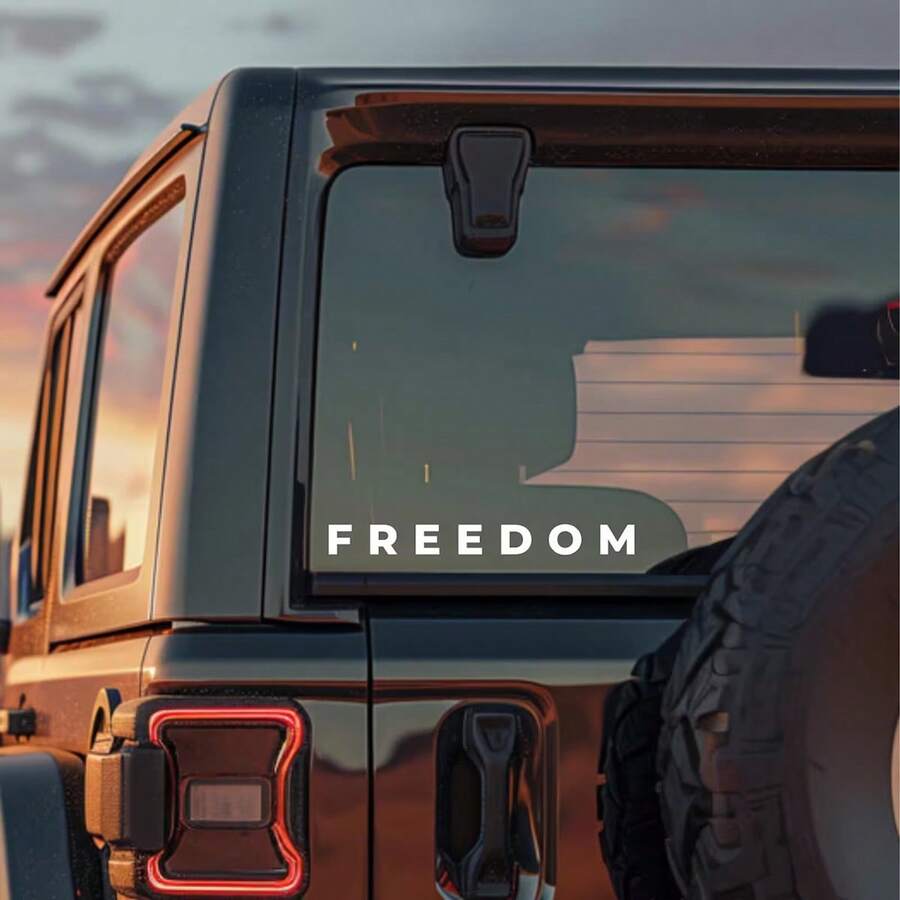 Freedom Car Decals - Self-Adhesive Vinyl Stickers, Irregular Shape ...