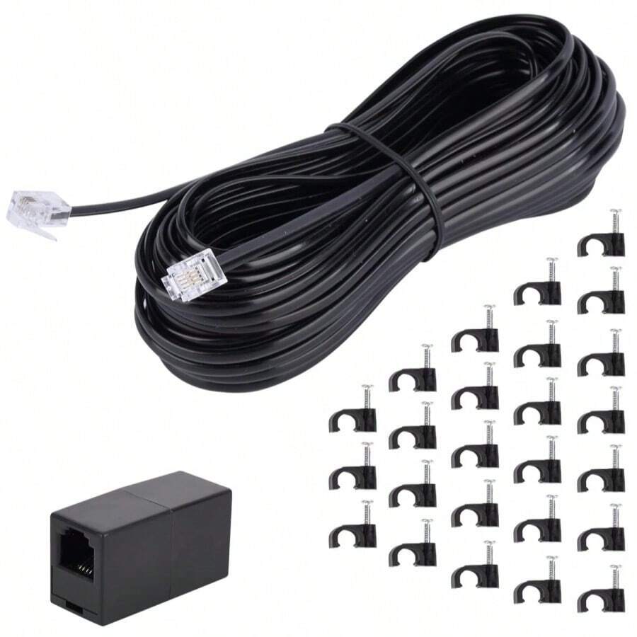 Ubramac 15 Feet Long Telephone Extension Cord Phone Cable Line Wire ...