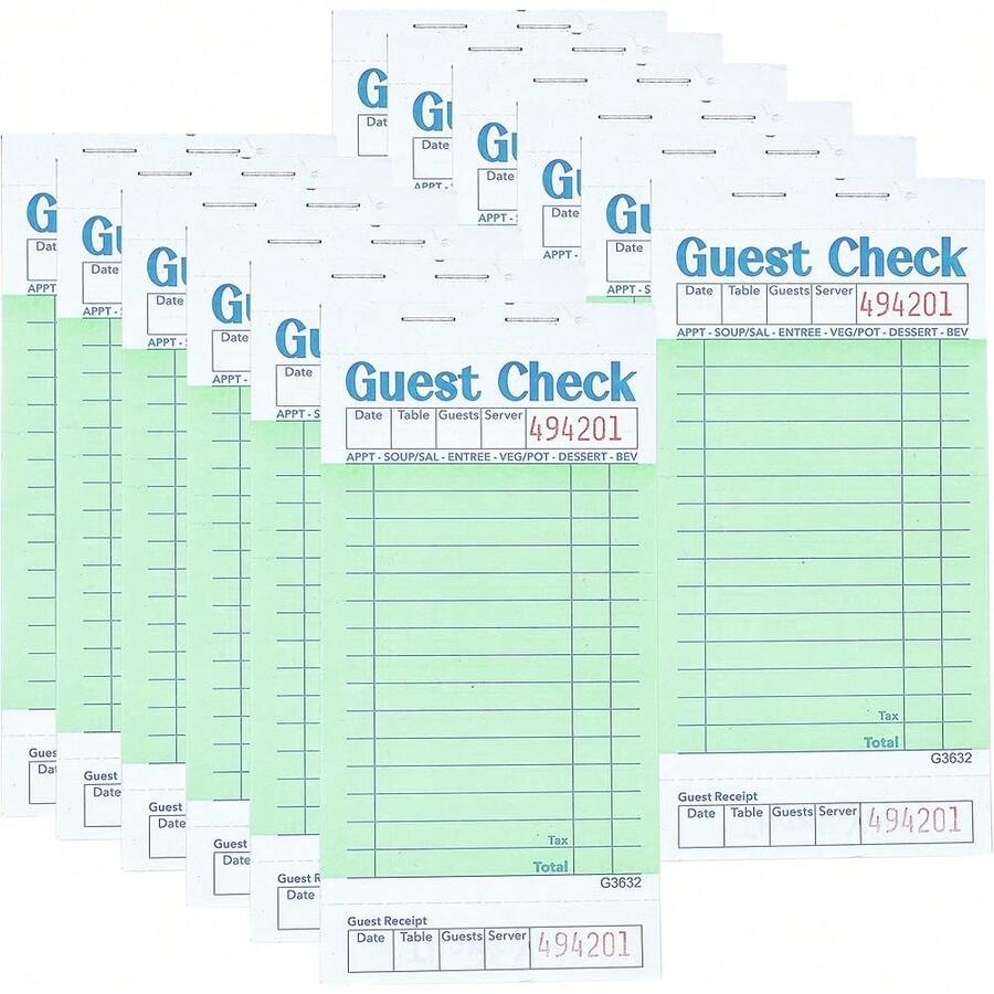 2025 NEW Budgenix Guest Checks Server Note Pads 12 Pack 600 Orders ...