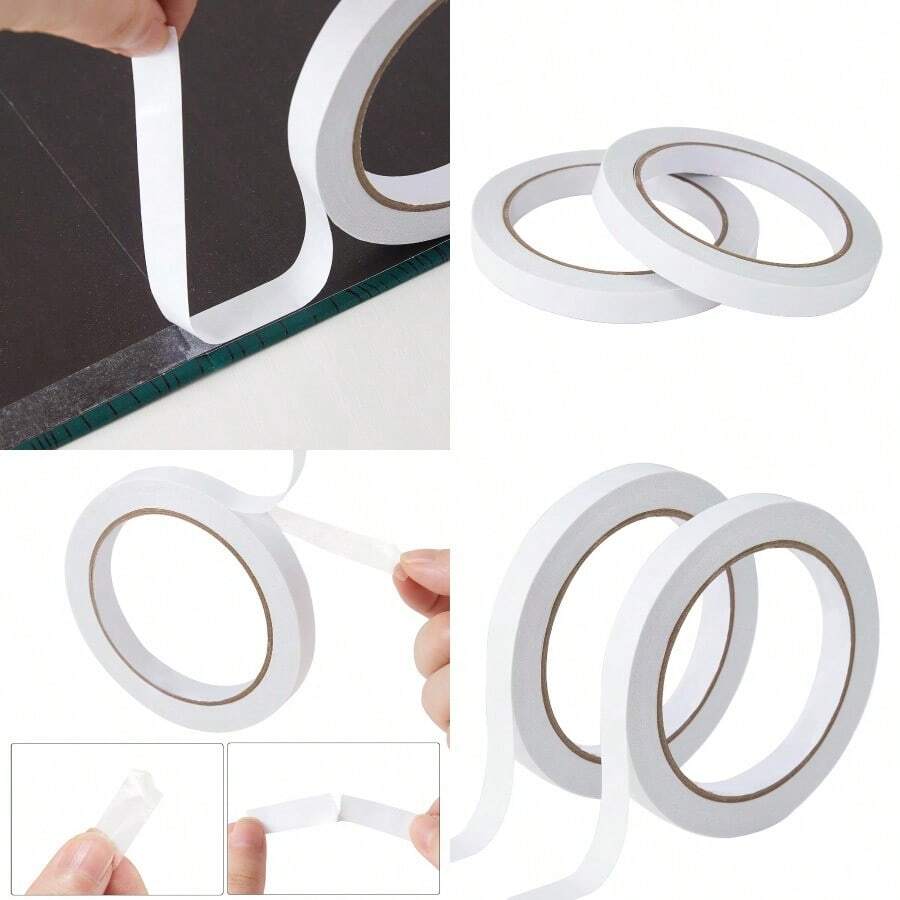1 4" 2 Rolls Double Sided Adhesive Sticky Tape For Arts DIY Card Making ...