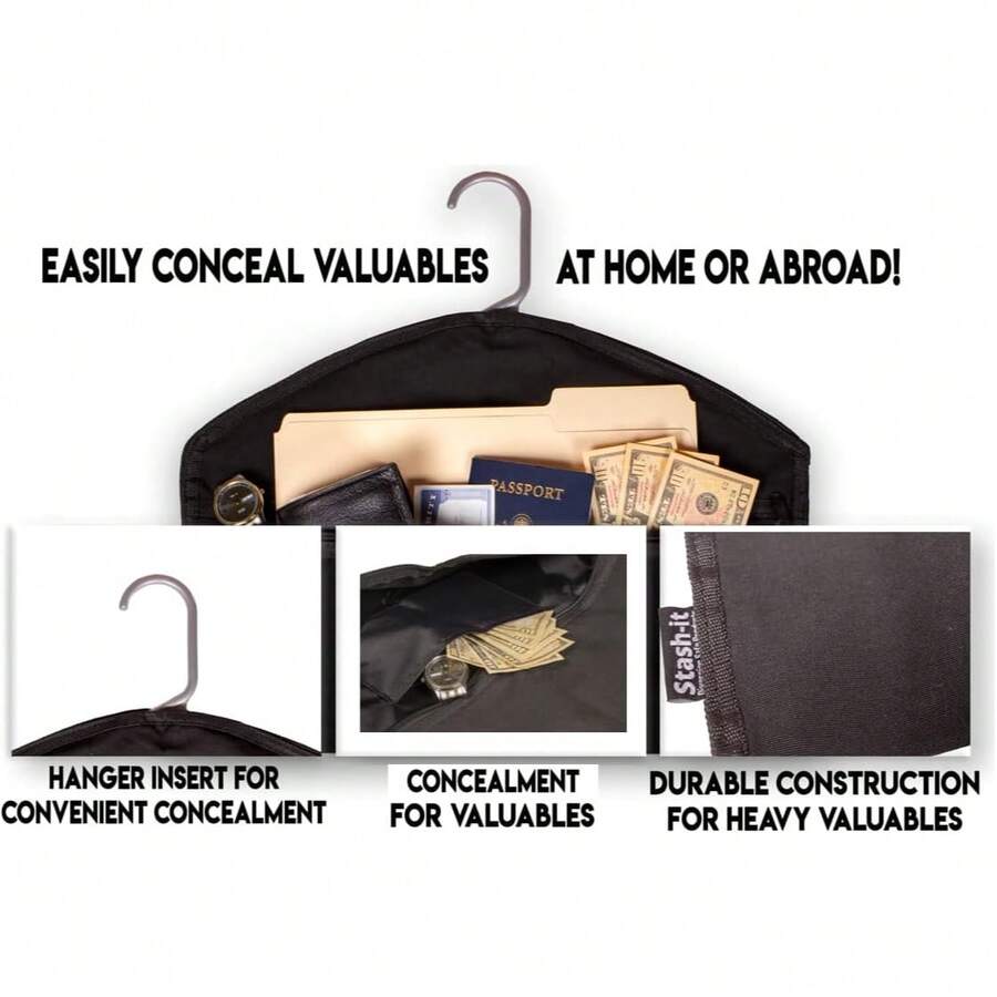 1 Pc Wardrobe Invisible Hanger Bag, Invisible Wallet, Which Can Hide ...
