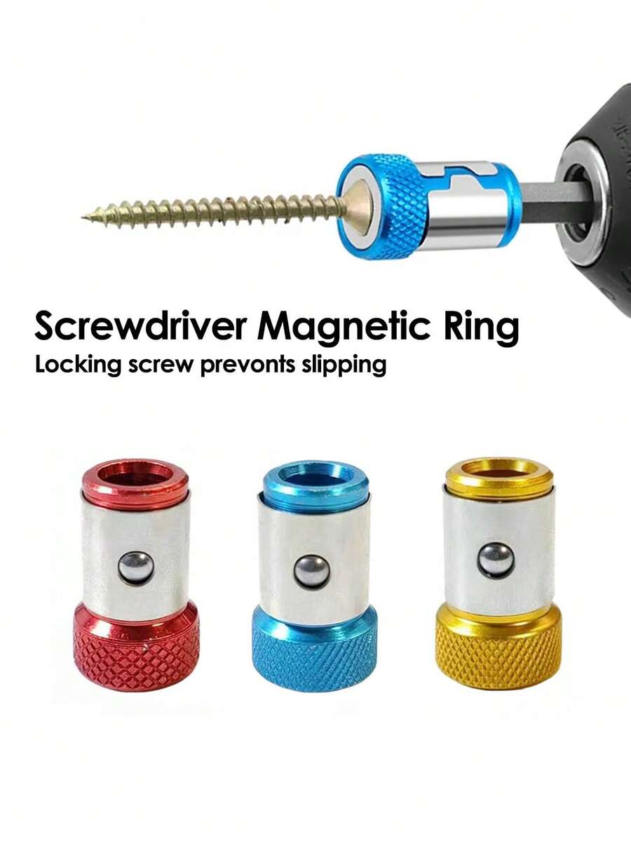 6PCS Screwdriver Head Magnetic Ring, Universal Fit 1/4 Inch (6.35 Mm ...