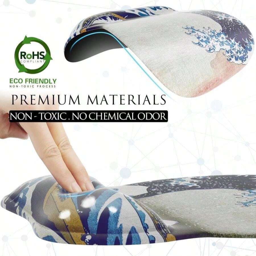 MROCO Ergonomic Mouse Pad With Gel Wrist Rest, Comfortable Mousepad ...