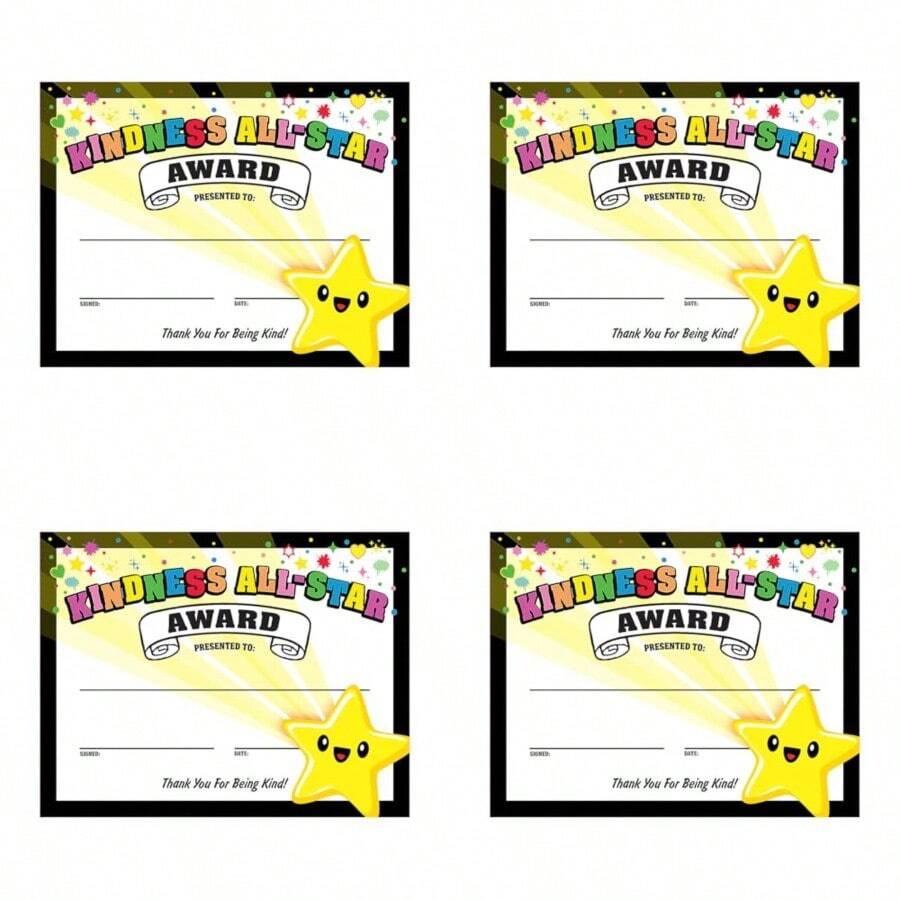 11" X 8 1 2" Social Emotional Learning Kindn Award Certificates 30 ...