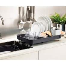 Extendable Dish Drying Rack With Expanding Dual Parts NonScratch ...