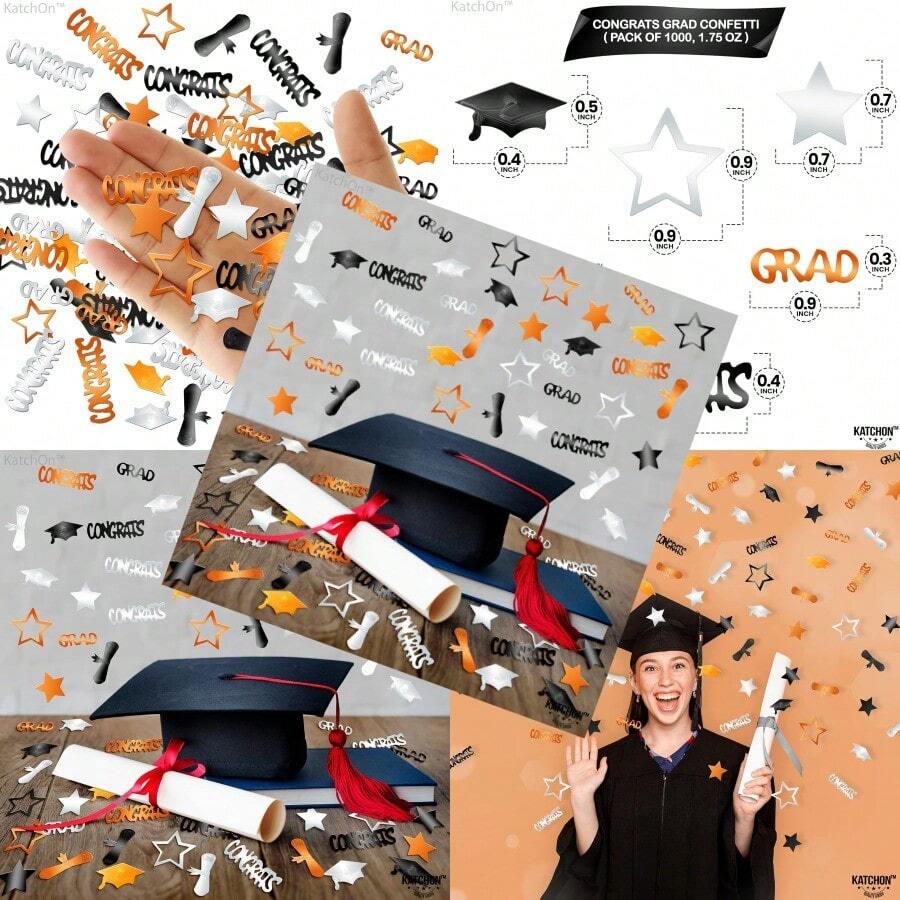 KatchOn Congrats Grad Confetti 2025 Pack Of 1000 Grad Decorations Class ...