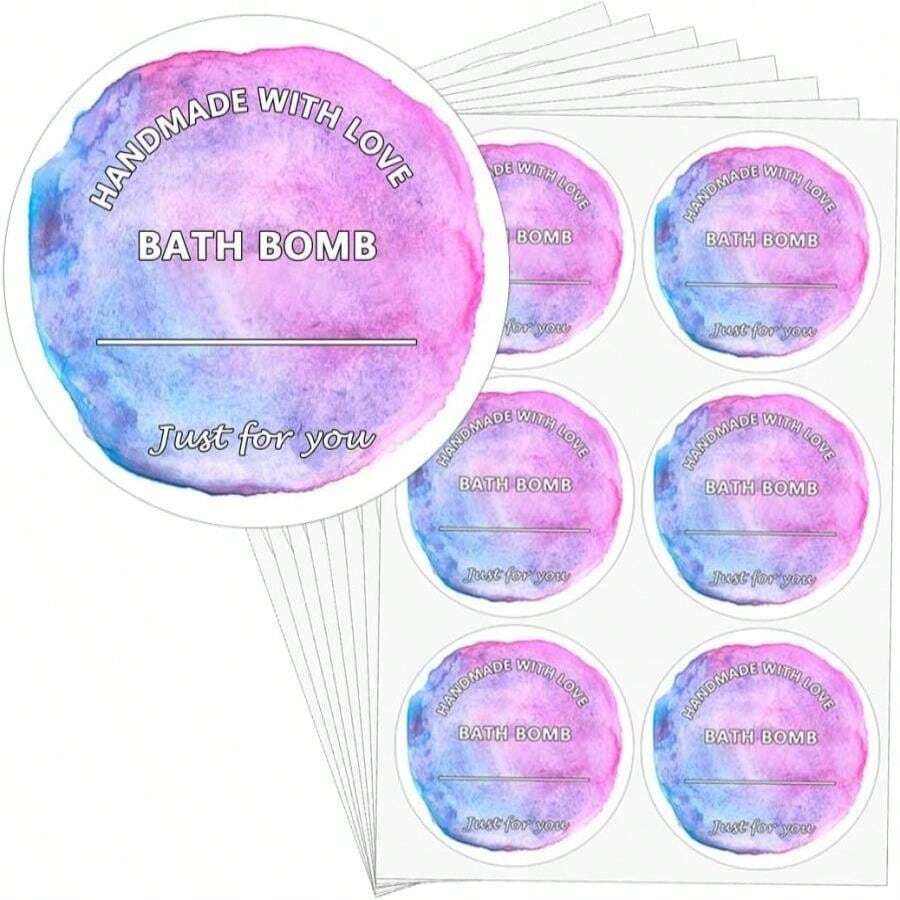 Bath Bomb Labels Stickers,2 Inch Waterproof Bath Bomb Stickers,Bath ...