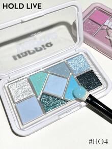 HOLD LIVE Mini Pink Frame 9-Color Eyeshadow Palette, Glass Sugar Paper ...