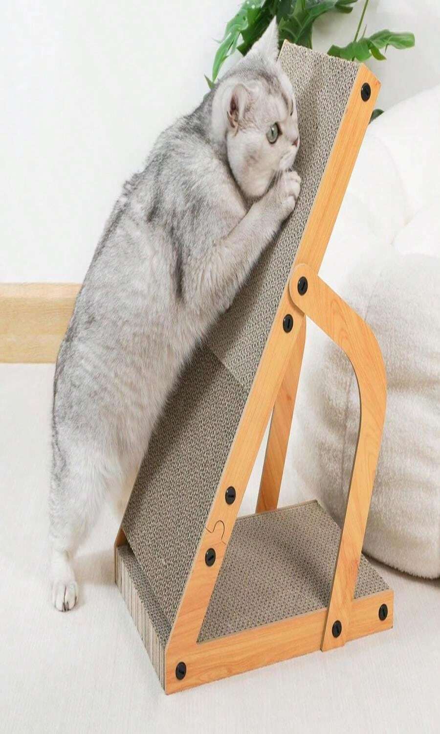 UUig Cat Scratcher, Ramp L Shape Cat Scratch Pad, Cardboard Cat ...