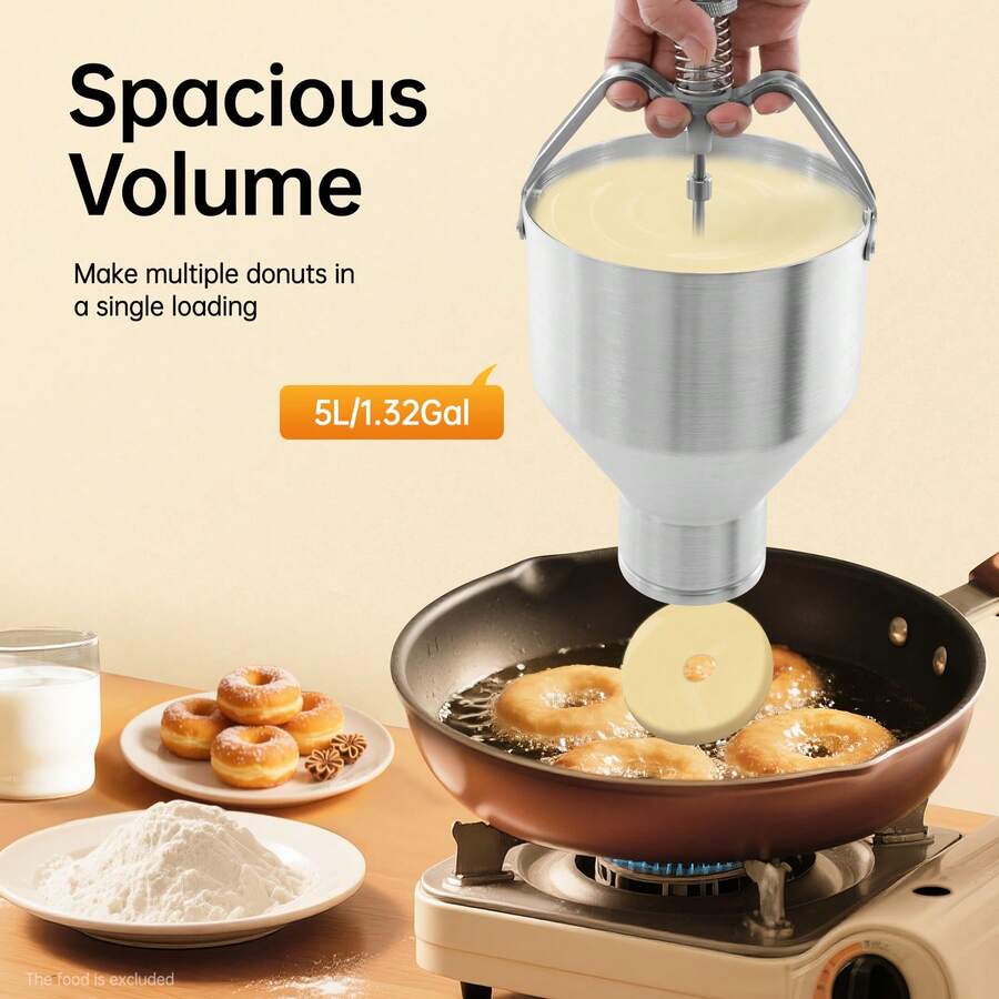 OUKANING Donut Batter Dispenser, 5L Manual Donut Depositor Donut ...