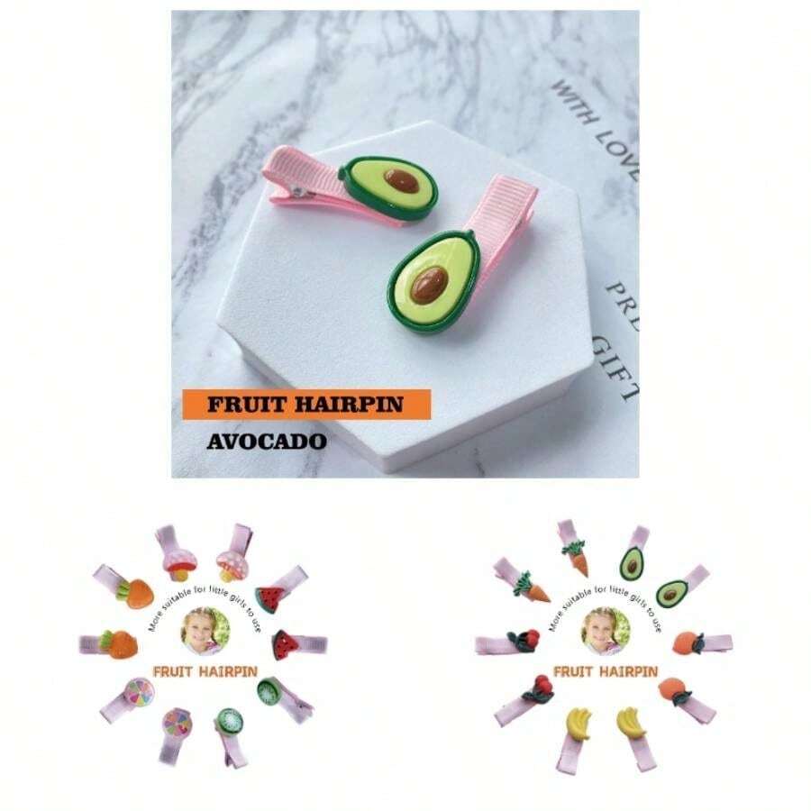 Hair Clips 20 PiecesCute Cartoon Hairpin Hair Clips, Fruit Hair Clips ...