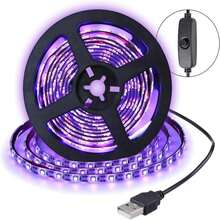 Black Light Led Strip 2M 2835 120LED UV LED Bar Power Supply Via USB ...