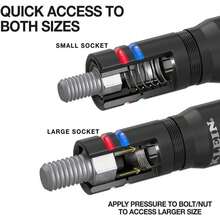 Klein Tools 653QS KNECT Quad Socket, 12 Sizes In 3 Sockets, 4-In-1 ...