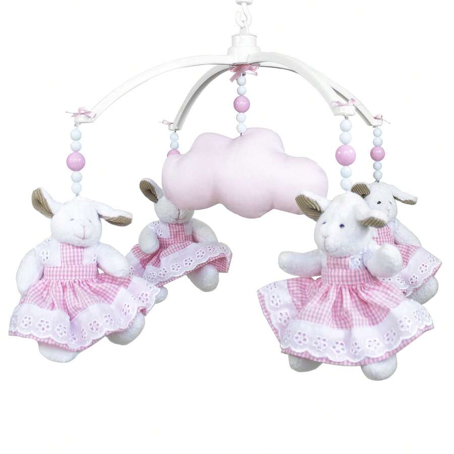 Musical Rotating Sheep Mobile Pink Cloud Crib Girl | SHEIN USA