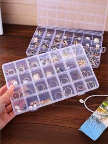 1pc Transparent Multi-Compartment Jewelry Storage Box, Versatile Clear ...