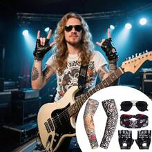 Rocker Costume Men Punk Accessories Costume Including Disco Wig ...