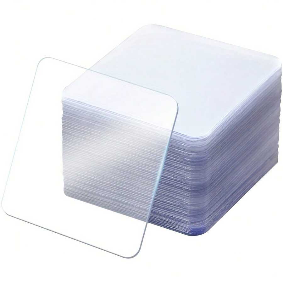 50PCS Traceless Film Acrylic Transparent Double-Sided Adhesive Patch ...