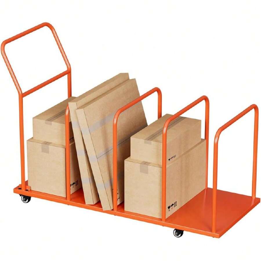 Carton Stand, Metal Carton Storage Cart, 500LBS Rolling Cardboard Box ...