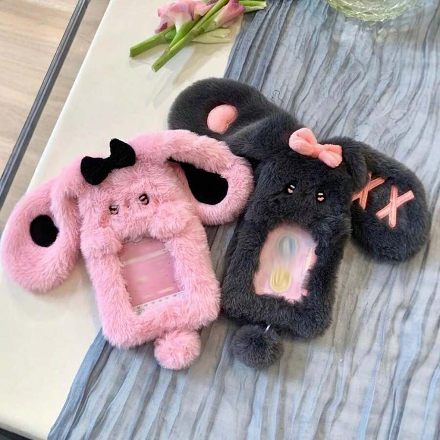 1pcs Plush Photocard Holder Cute Cartoon Photo Card Holder ID Credit ...