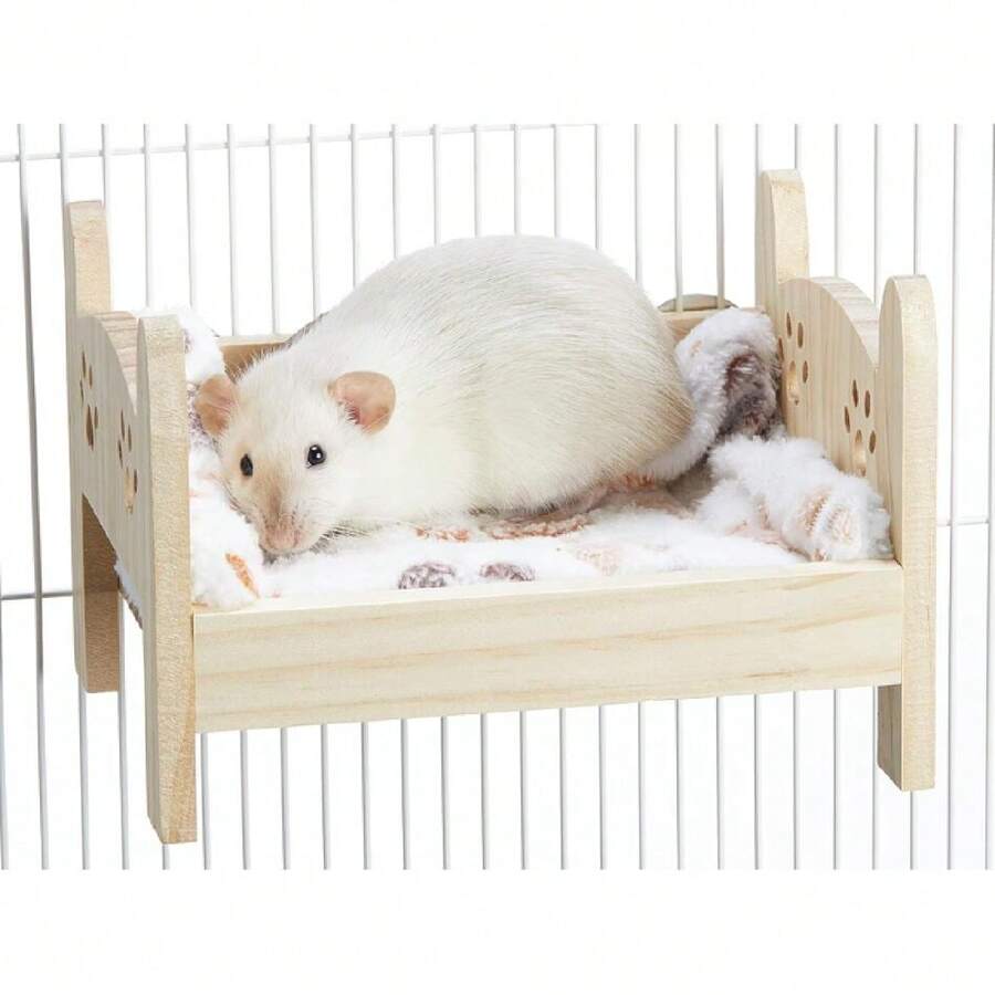 Wooden Rat Bed, Rat Haock For Cage Chew Proof, Pet Rats Cage ...