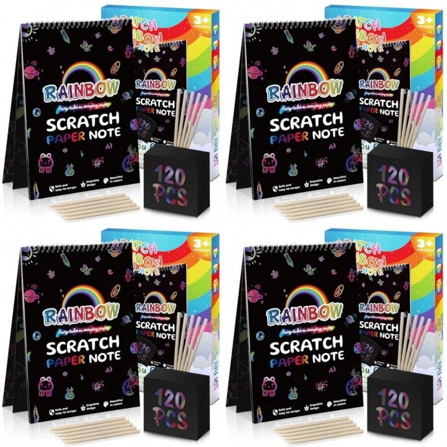 Scratch Art For Rainbow Scratch Paper 130 Sheets 's Paper Art Sets ...