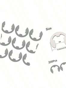 M3 Carbon Steel External Circlips E-Clip Retaining Shaft Snap Rings ...