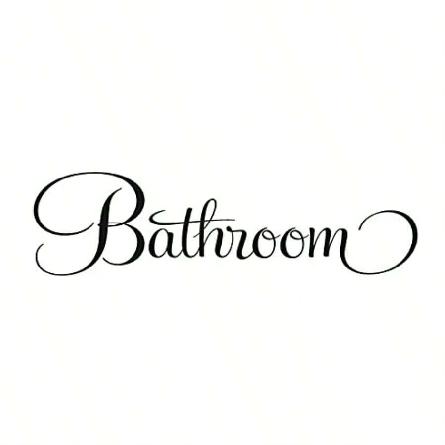 Thistle Brook Cottage Bathroom Door Decal Vinyl Decal Decor Wall Art ...