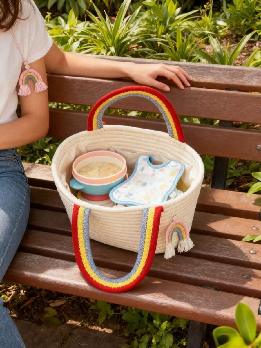 Diaper Caddy Organizer, Large Storage Basket, Oval Storage Basket,Gift ...