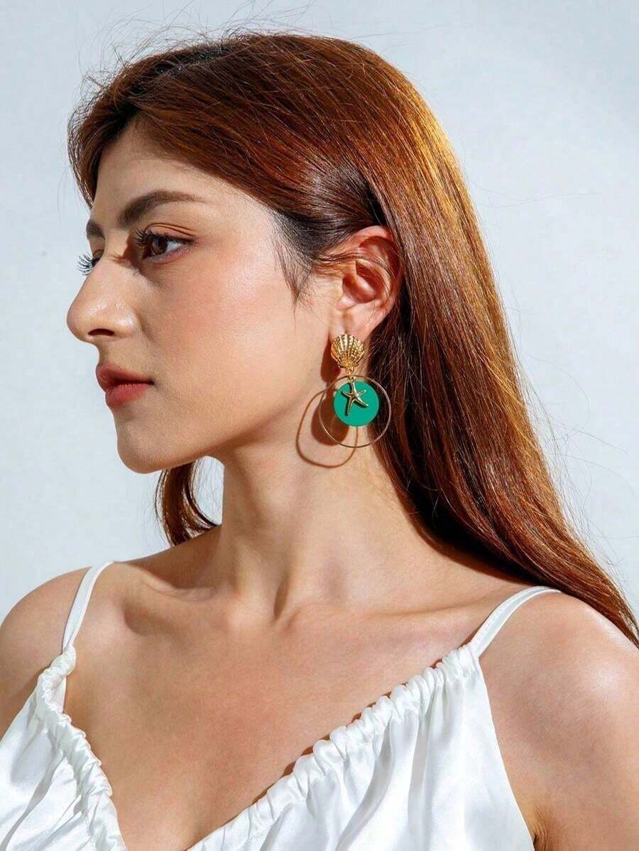 Imoli Round Drop Earrings | SHEIN USA