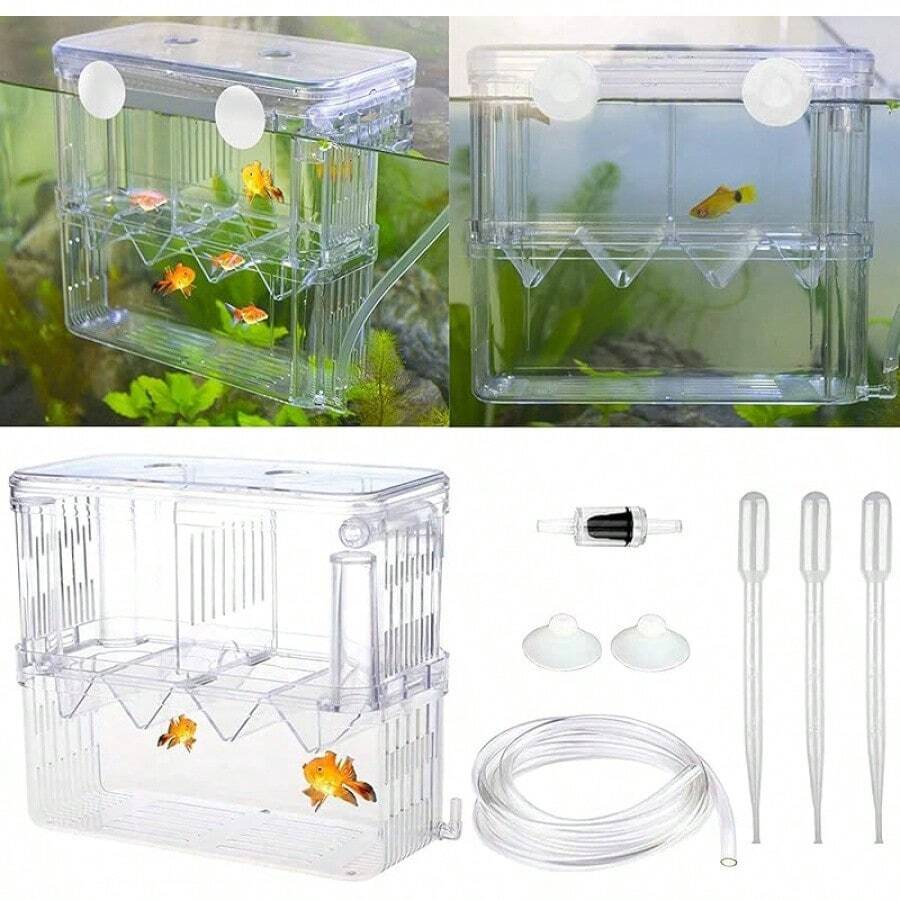Aquarium Fish Breeder Box Plastic Fish Breeding Box Hatching Incubator ...